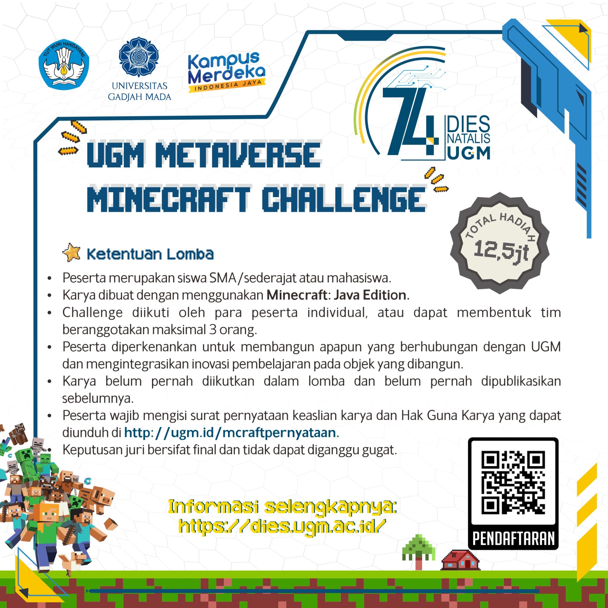 Lomba UGM Metaverse Minecraft Challenge – Dies Natalis Ke-76 UGM